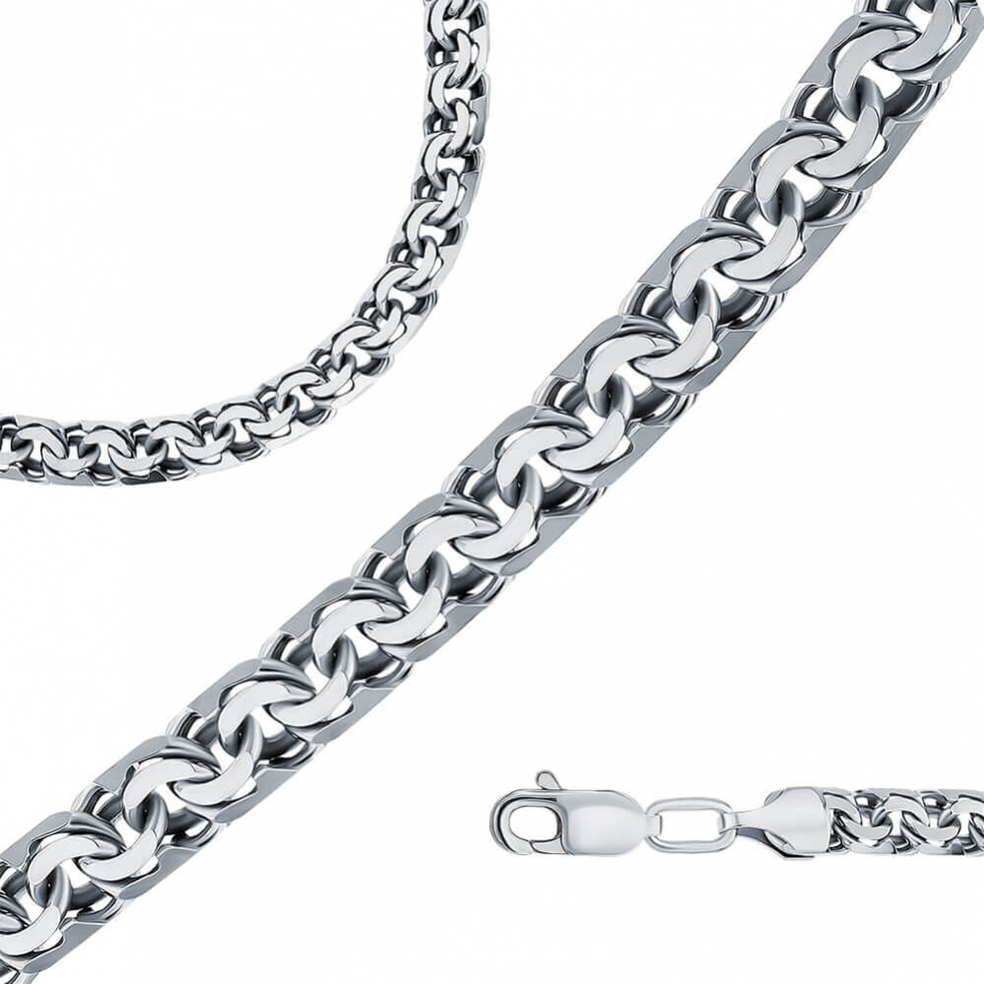 Цепь серебро, 925 проба, родирование