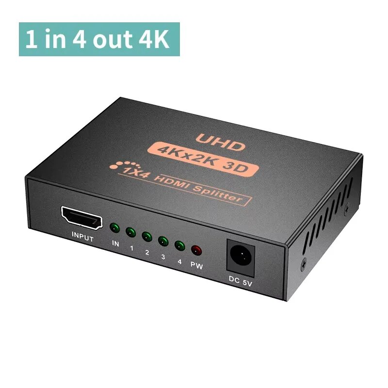 HDMI разветвитель 1x4 kebidumei 4K