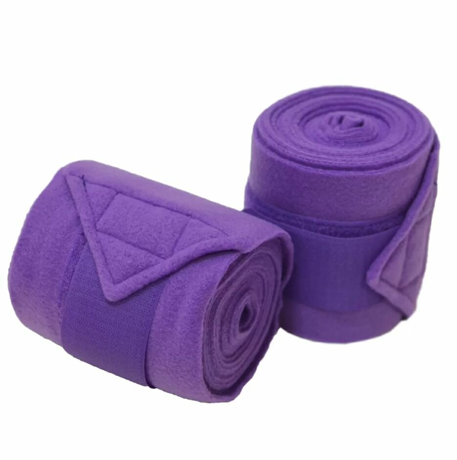 Бинты флисовые для лошади EQUIMAN комплект 4 шт цвет фиолетовый