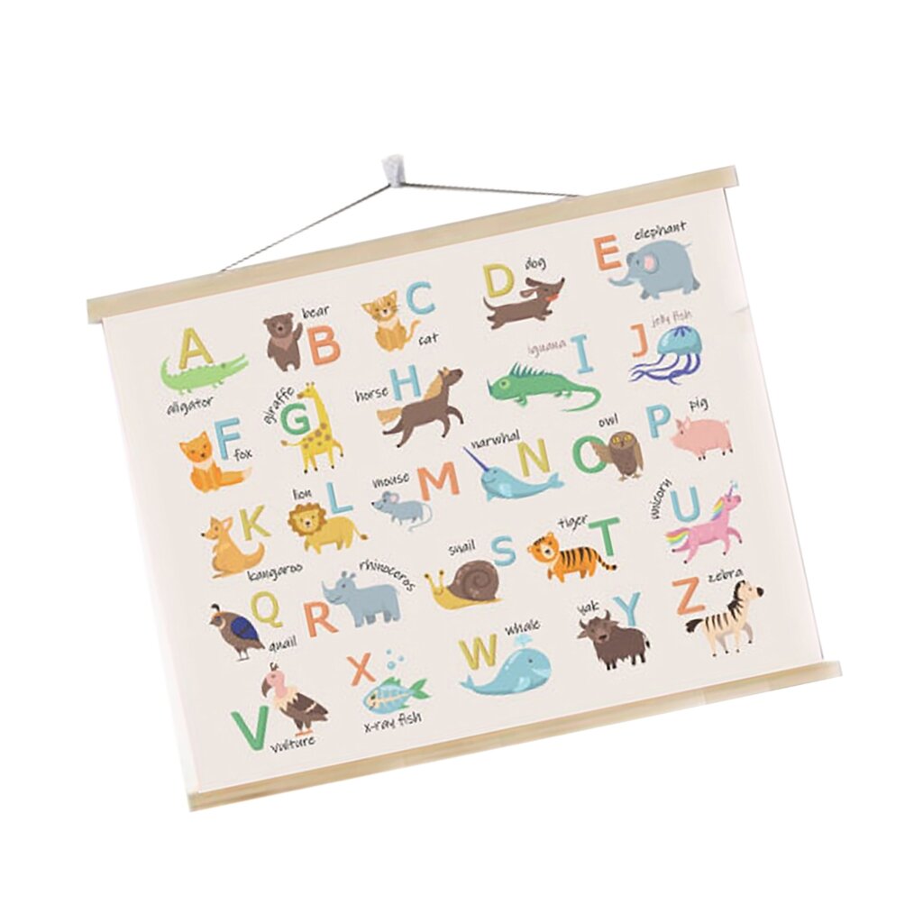 Алфавиты животных питомники рамки в деревянной вешалке для малышей детские мультипликационные настенные декоры висящие баннеры подарок