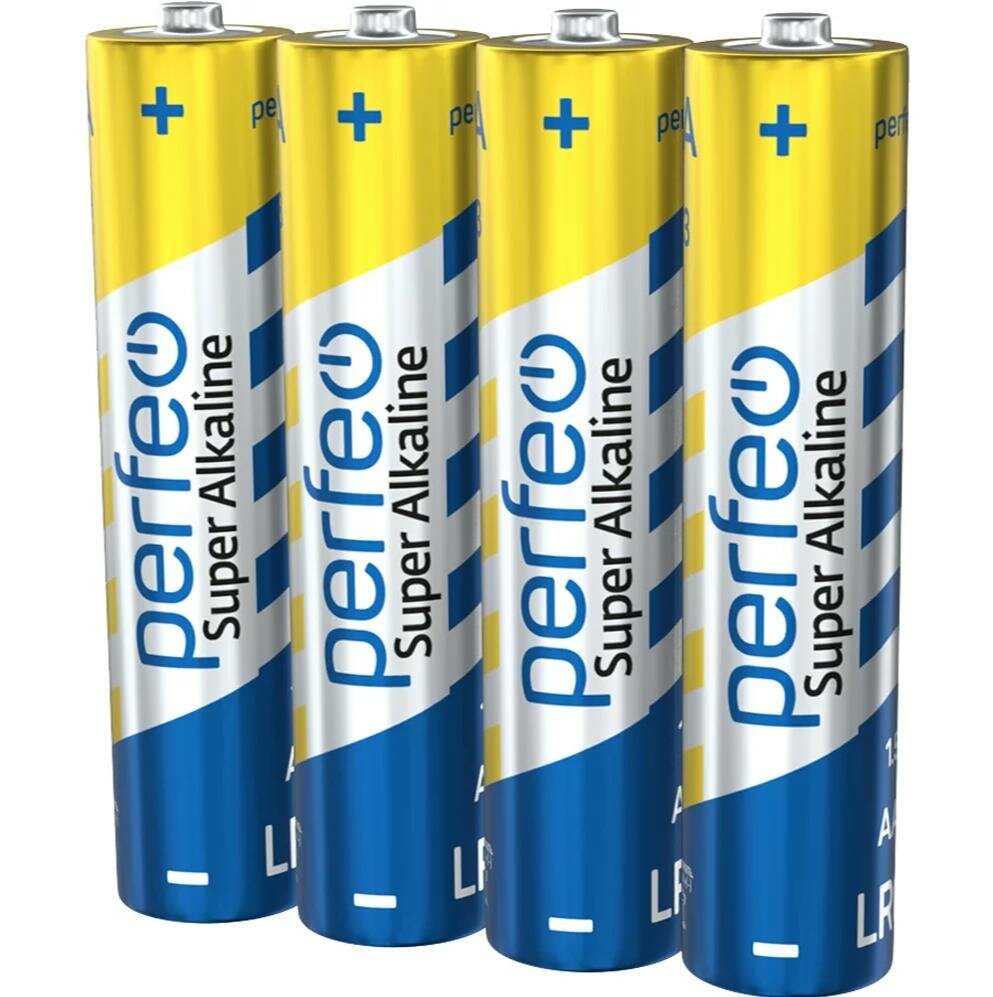 Батарейка Perfeo LR03/AAA Super Alkaline SR4 PFLR03/4SH, 4шт.