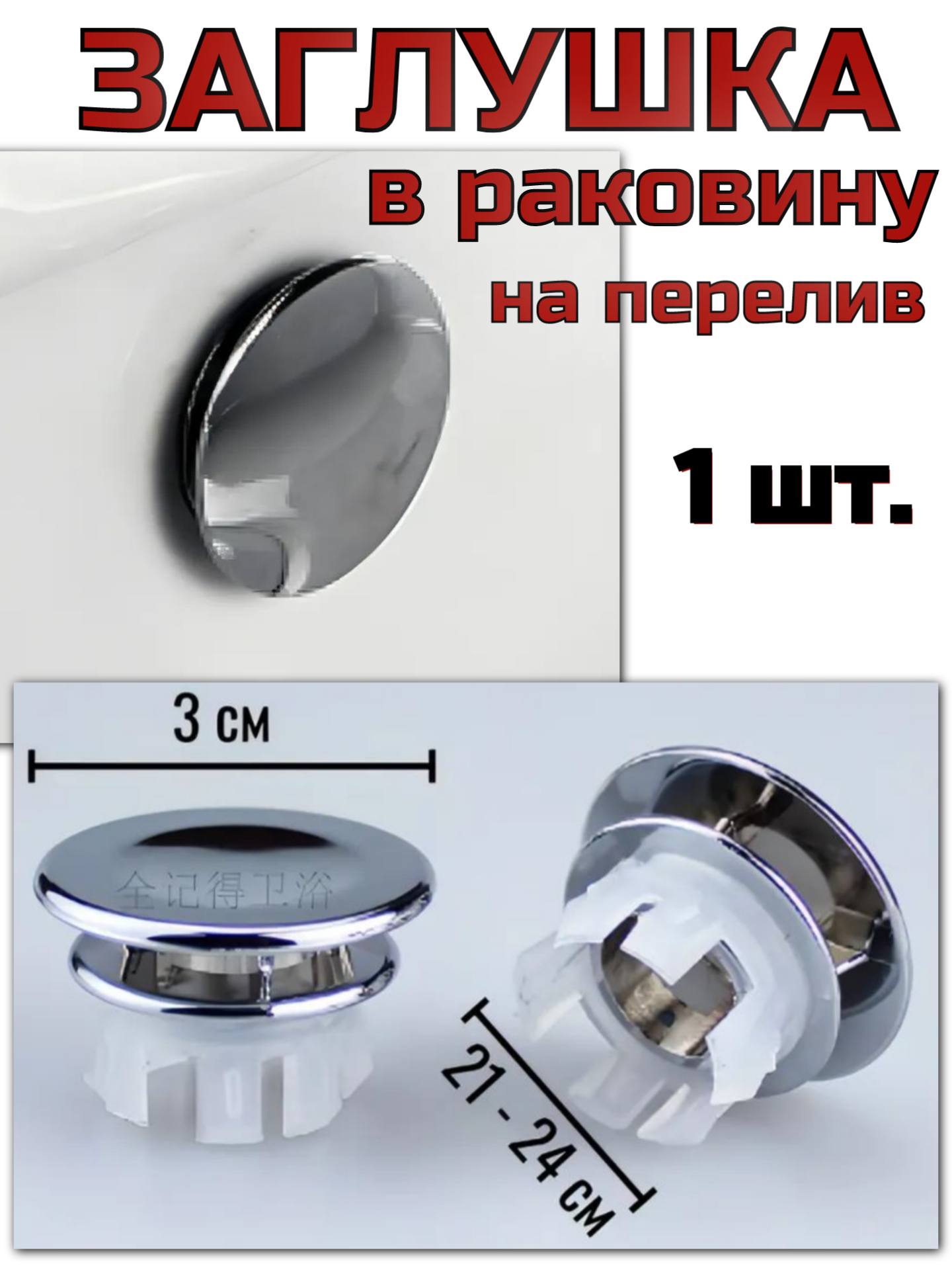 Заглушка в раковину от перелива, обрамление перелива на раковине