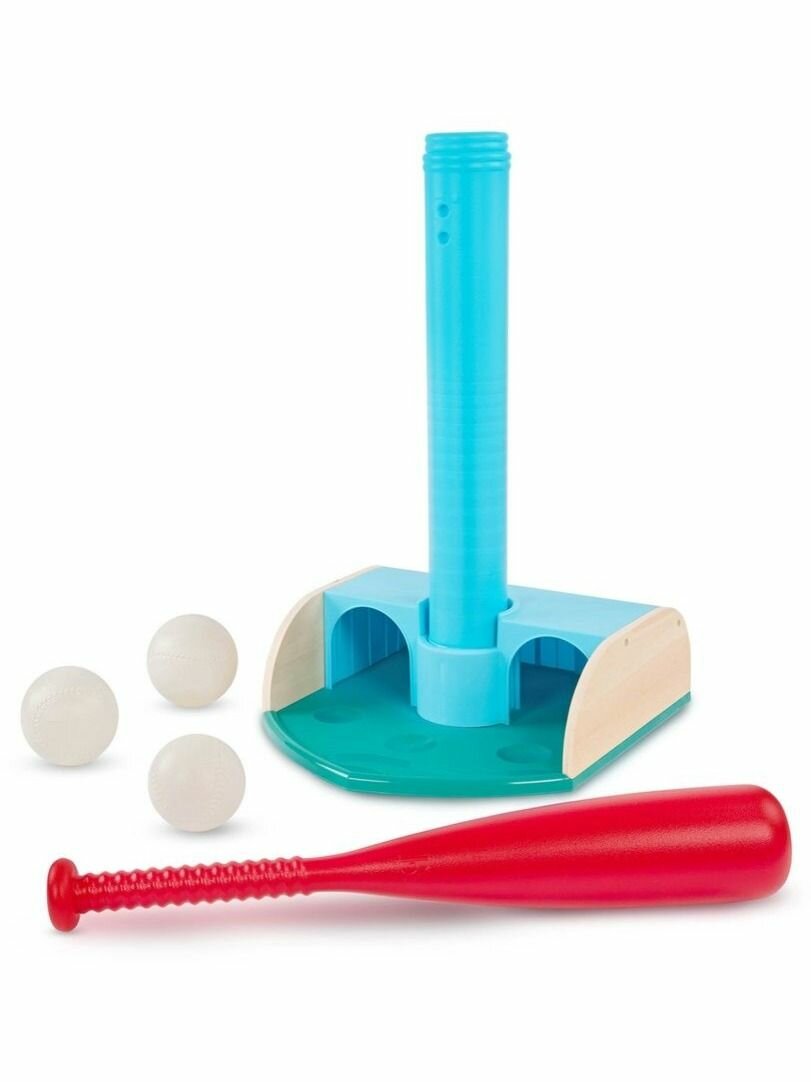 BATTAT Игровой набор для бейсбола с регулируемой подставкой, битой и 3 мячами, для детей от 3 лет