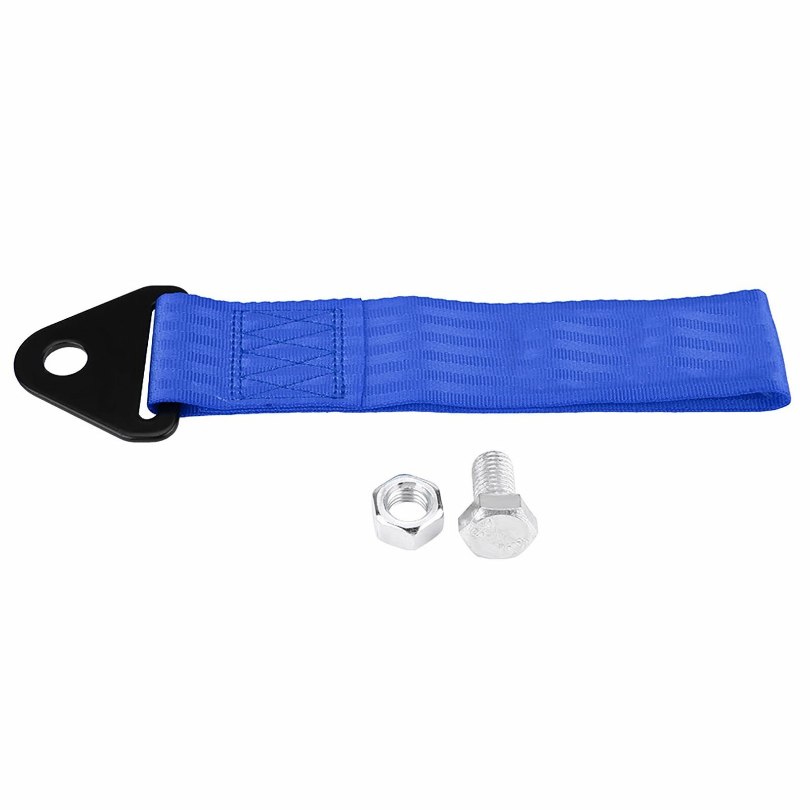 Универсальный высокопрочный буксировочный трос для гоночных автомобилей, буксировочный крюк для переднего и заднего бампера, прочное синее нейлоновое волокно