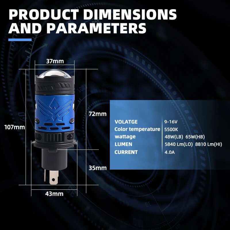 SANVI G3 MINI H4 Bi-светодиодные линзы проектора LHD/RHD для автомобильных фар H4 130 2 pieces LHD