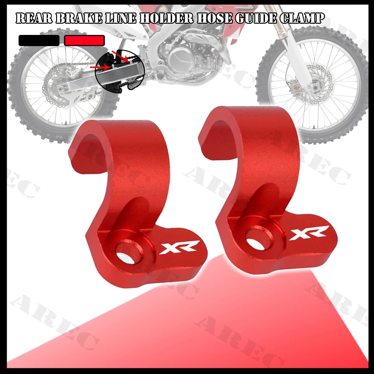 Направляющая переднего и заднего тормозного шланга мотоцикла, запасная часть Красный, XR LOGO RED