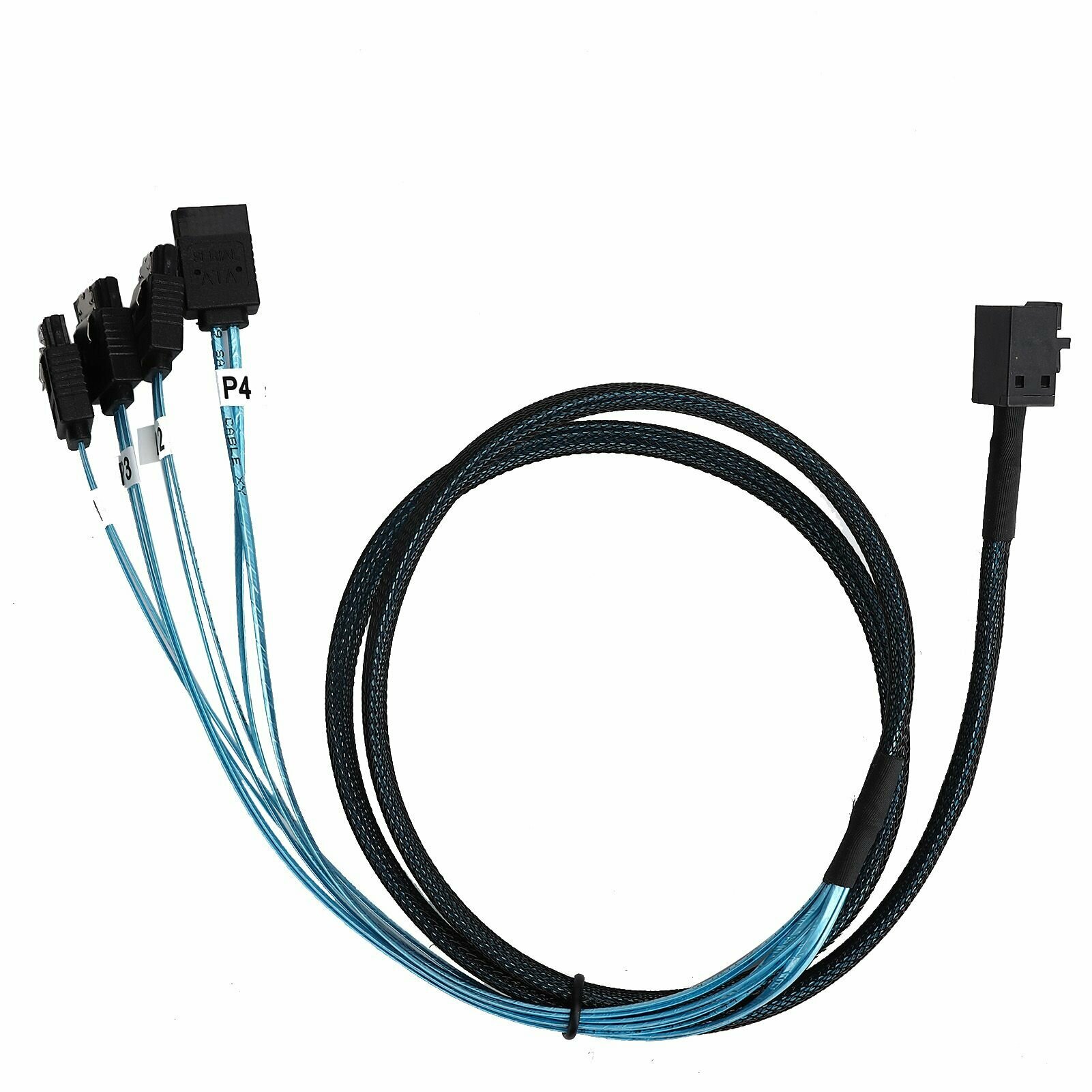 Кабель Mini SAS HD SFF-8643 to 4 SATA, 1м, для LSI