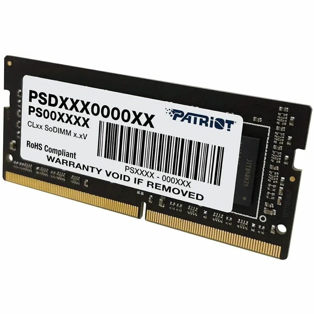 Модуль памяти SO-DIMM DDR4 8Gb PC25600 3200Mhz Patriot Memory Signature Line (PSD48G32002S)