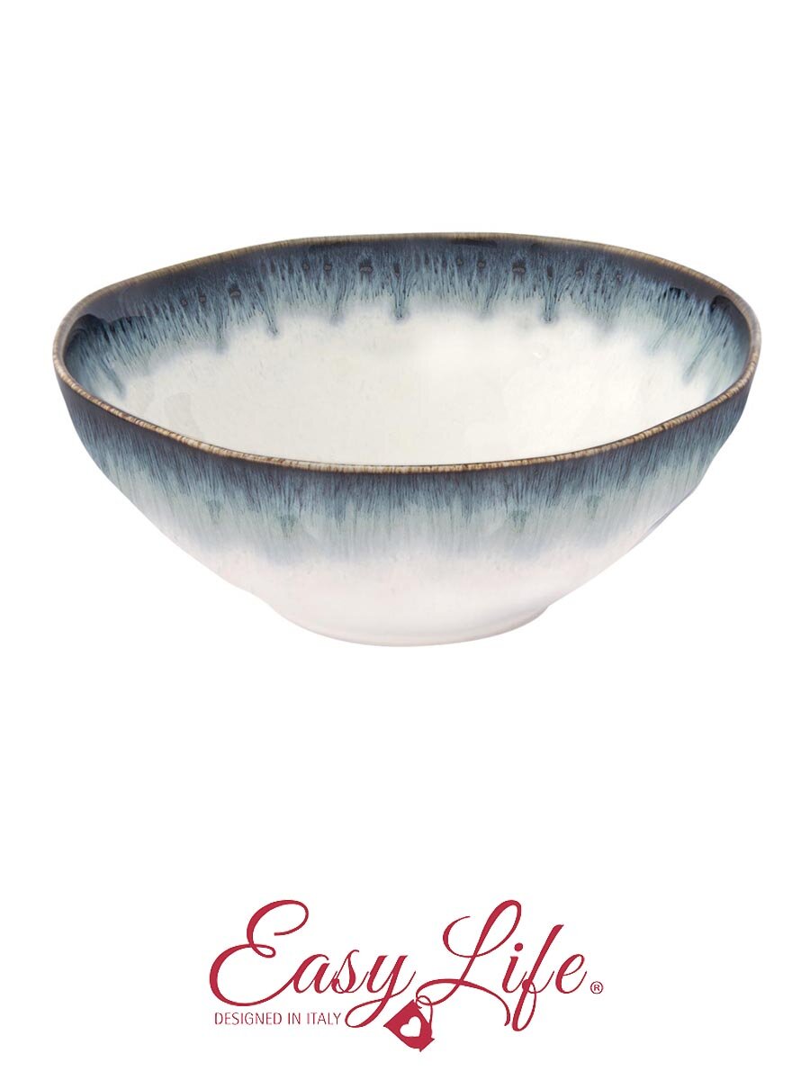 Салатник Easy Life Nuances, фарфоровый, цвет синий, 22см, 1,7л