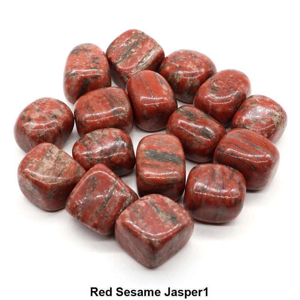 Хрустальные камни для аквариума Красный, 50g, Red Sesame Jasper1