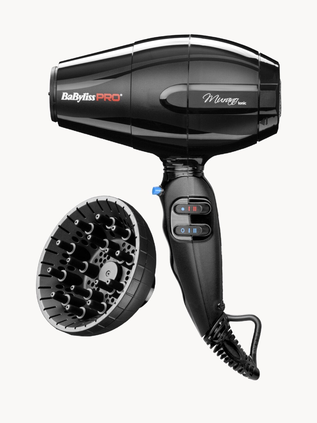 Фен BaByliss Pro Caruso Ionic BAB6510IRE с диффузором BABD11E, профессиональный, с ионизацией, 2400 Вт