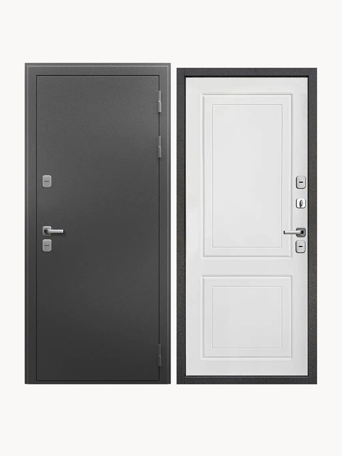 Дверь входная c терморазрывом металлическая Foreman Ф-10 2050x960 Правая Титан - Белый Матовый УТ-00083979