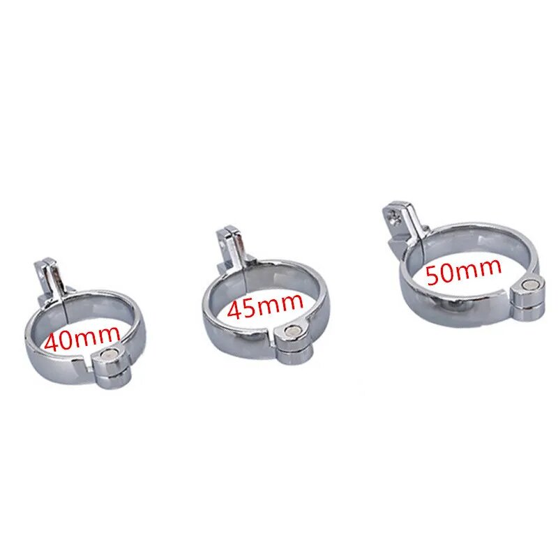 Кольцо для клетки для члена, кольцо для блокировки пениса, мужское кольцо для целомудрия, часть кольца CB6000, 3 размера на выбор, Прямая доставка 50mm, B