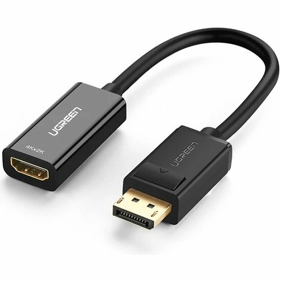 Переходник Ugreen MM137 DisplayPort - HDMI, 1080P@60Hz, черный(40362)
