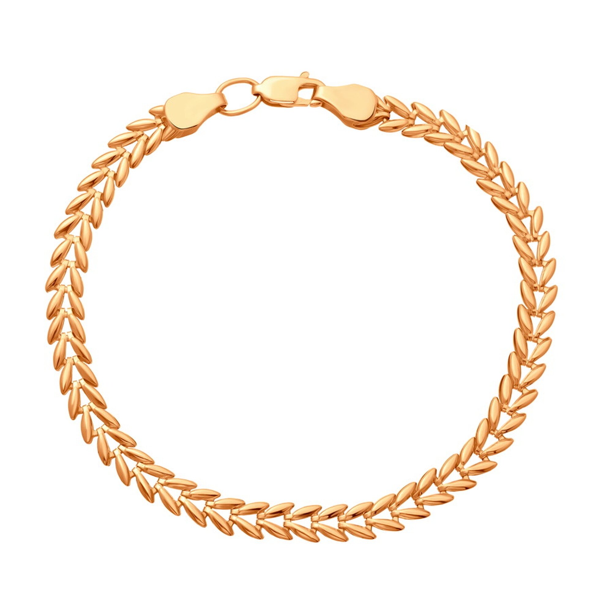 Браслет, красное золото, 585 проба