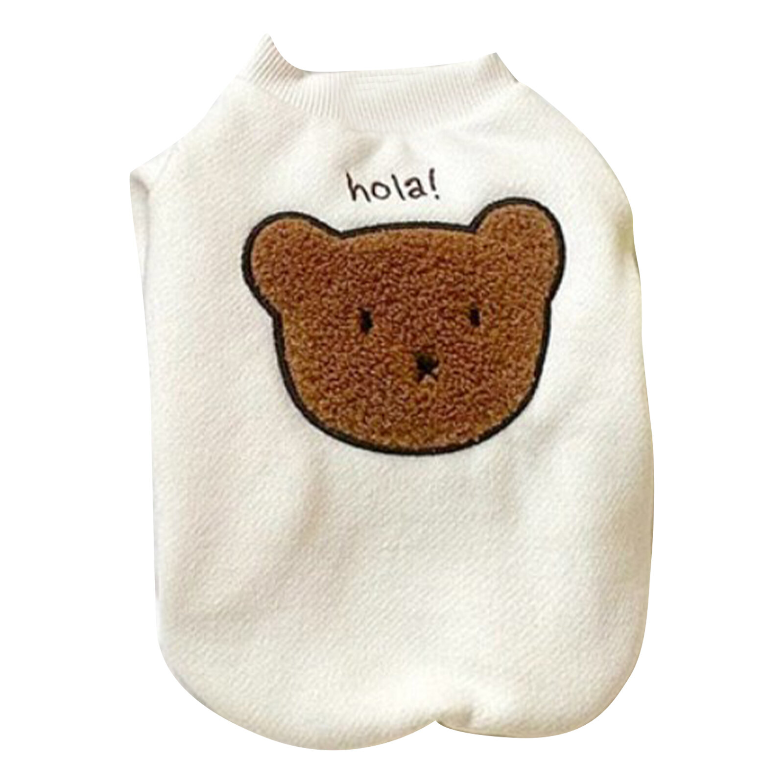 Теплая одежда для маленьких собак и кошек, белый размер L, удобная и модная зимняя одежда с милым рисунком