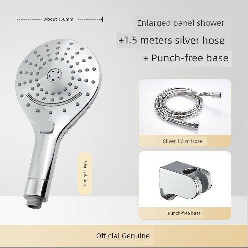 Душевая лейка с большой панелью, черная, с эффектом водопада, три режима, 15 см, высокая подача воды, смеситель,