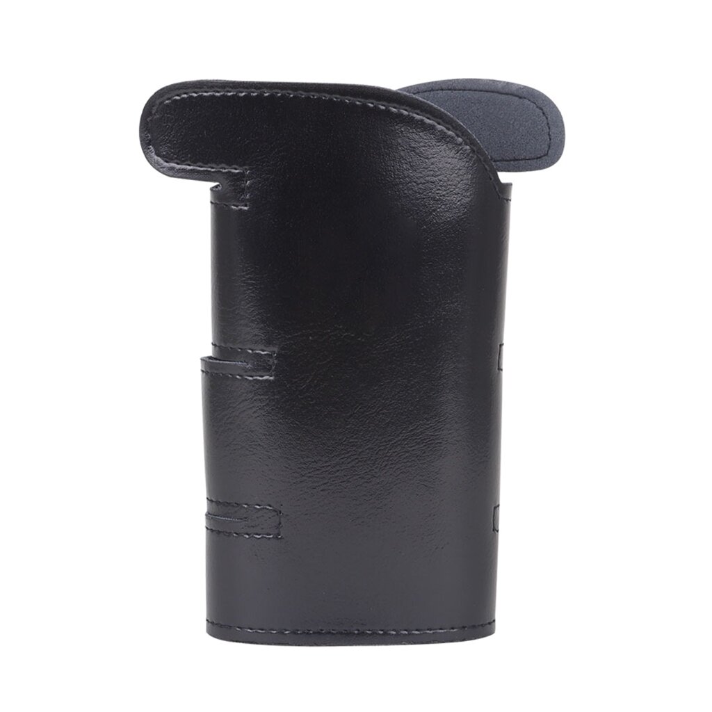 Кожаный защитный чехол для трубы музыкального инструмента, черная антикоррозийная защита, маленький поршневой кожаный чехол
