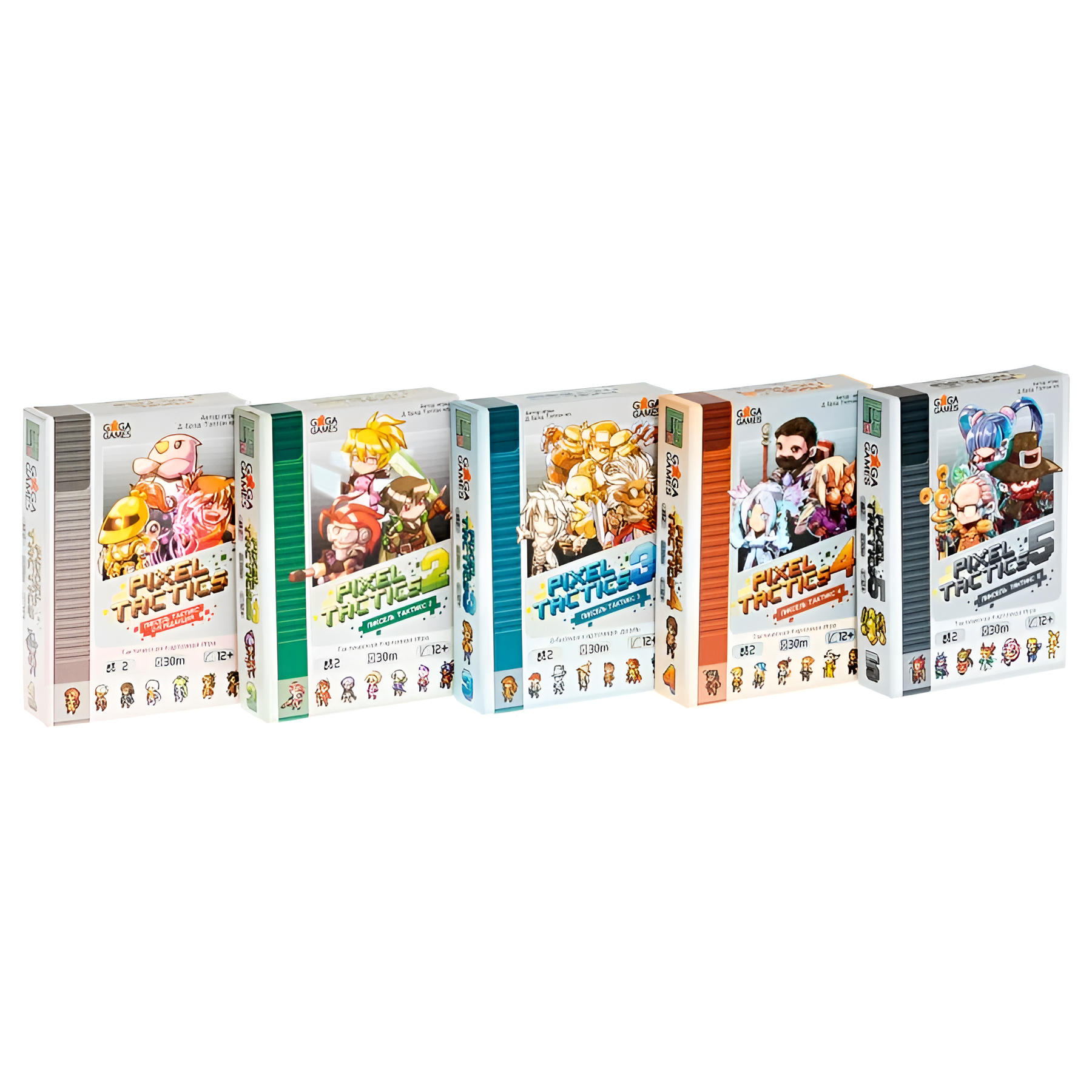 Комплект настольная игра Пиксель Тактикс (Pixel Tactics) 1-5 части