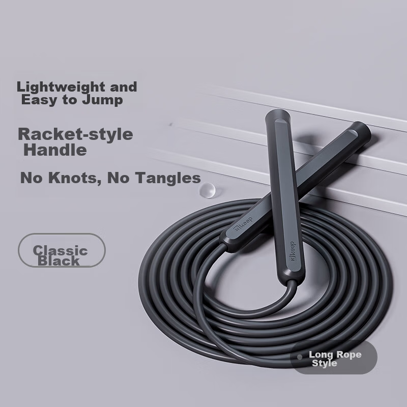 Keep Jump Rope for Adults with Rope, Indoor And Outdoor Exercise Rope, Children's Jump Rope for Primary And Secondary School Students' Exams, Classic Black