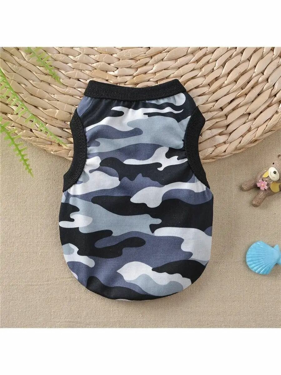 Майка хаки для собак и кошек, разм S, ОГ 28-30