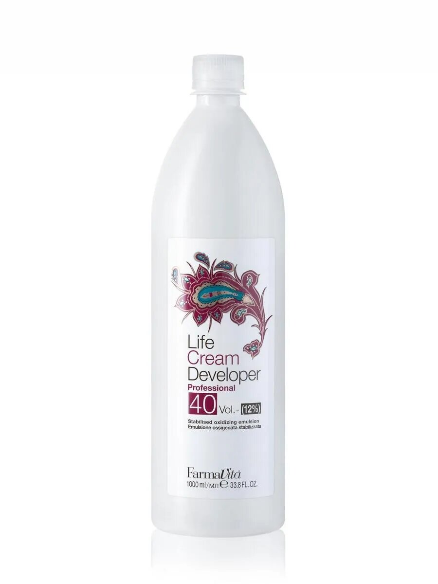 Оксидант Farmavita Hair Coloring Life Cream Developer Prof, Крем-окислитель, 40 vol/12%, 1000 мл
