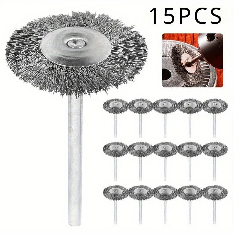15 + 10 Шт, Набор Щеток Из Стальной Проволоки, Гибкий Абразивный Без Царапин Для Удаления Ржавчины