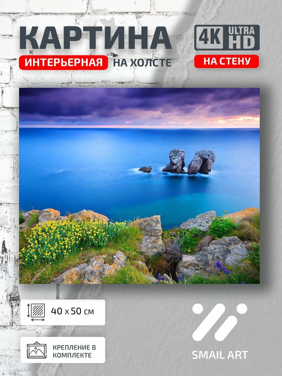 Картина на холсте интерьерная 40 на 50 на стену Утес Landscape для гостиной пейзаж интерьер