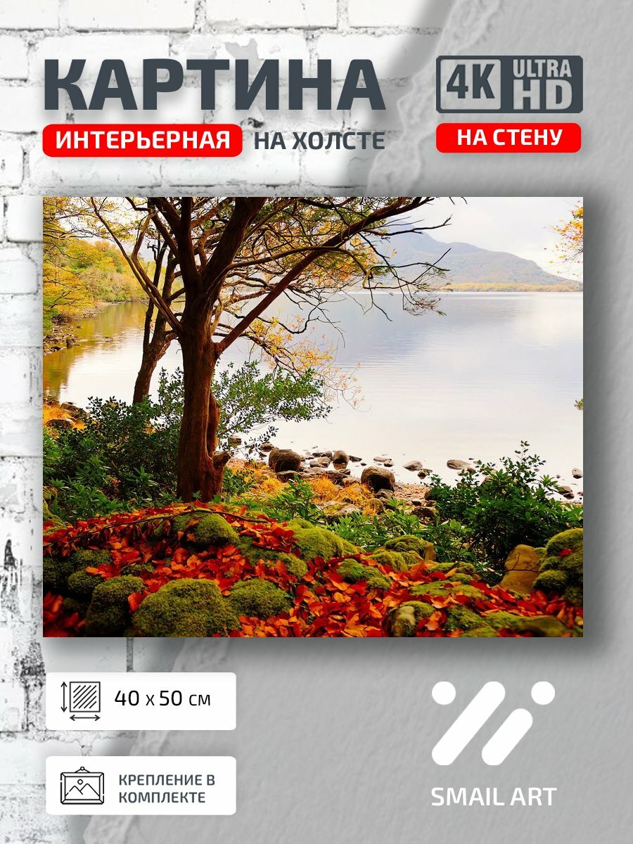 Картина на холсте интерьерная 40 на 50 на стену Берег Landscape для гостиной пейзаж декор