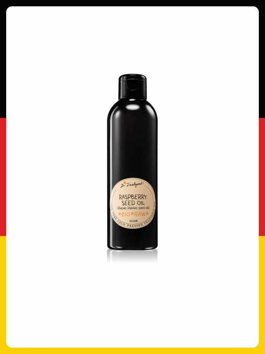 Масло косметическое Dr. Feelgood ORGANIC and RAW Raspberry Seed Oil, 200 мл