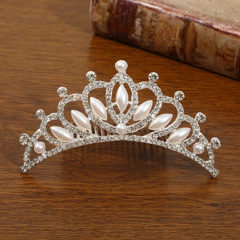 Корона для волос серебряная, 14K