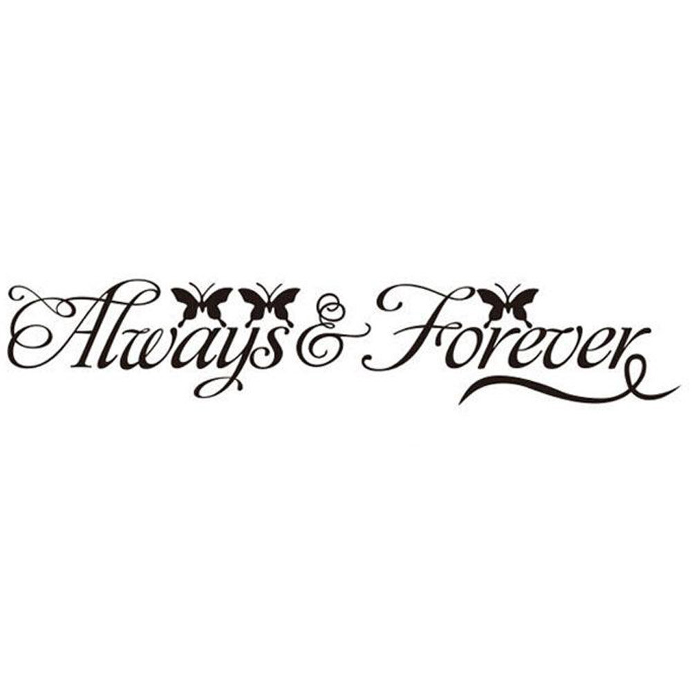 Наклейка с надписью «Always&Forever» для украшения стены, красивой спальни, гостиной