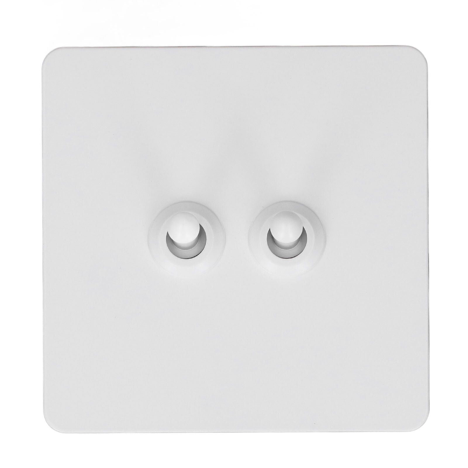 Настенный тумблер с панелью из нержавеющей стали, изолированная основа из поликарбоната, 2-позиционный, двухполюсный, минималистичный, белый, AC250 В