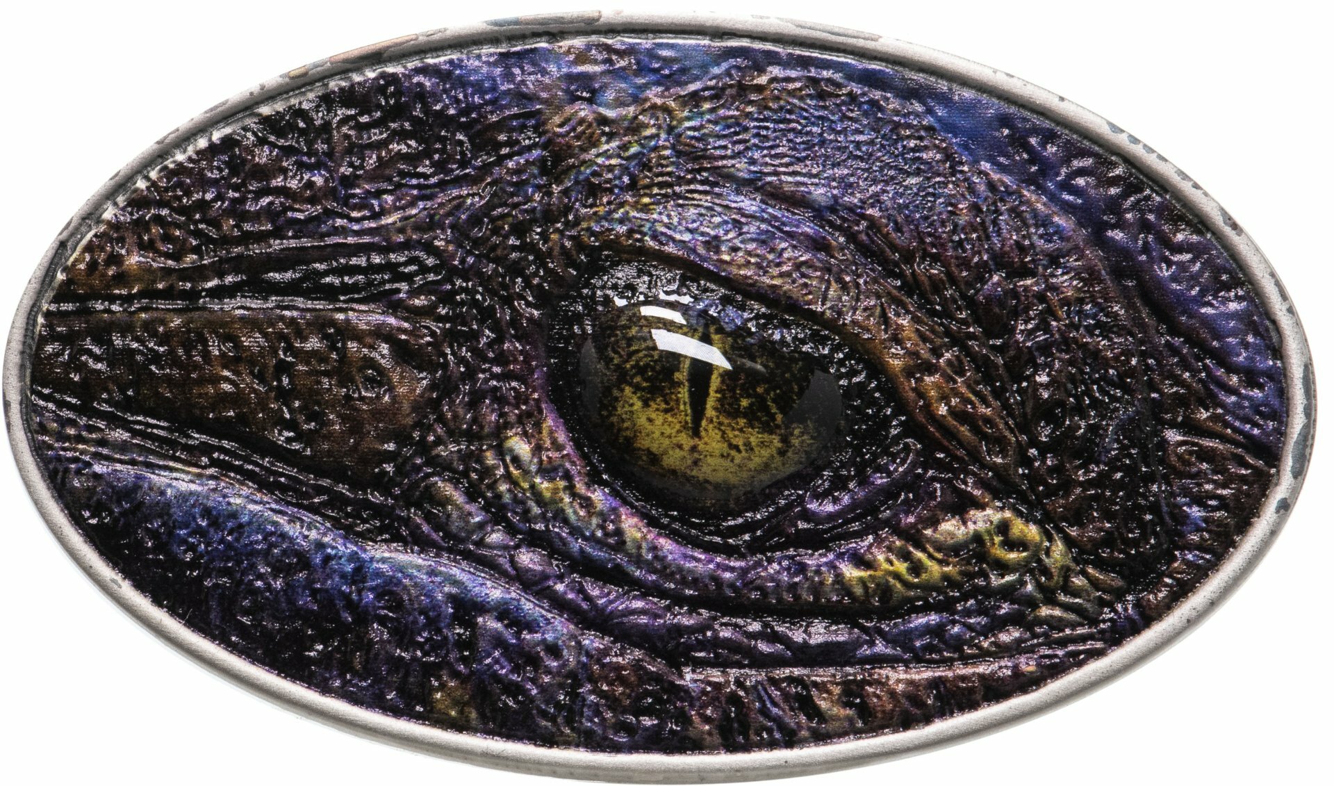 Ниуэ 1 доллар 2013 "Глаз крокодила" в футляре с сертификатом, Серебро 999, в сохранности UNC