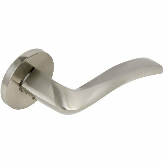 Adden Bau Ручка дверная межкомнатная на круглом основании WAVE S-488 NICKEL (цвет никель)