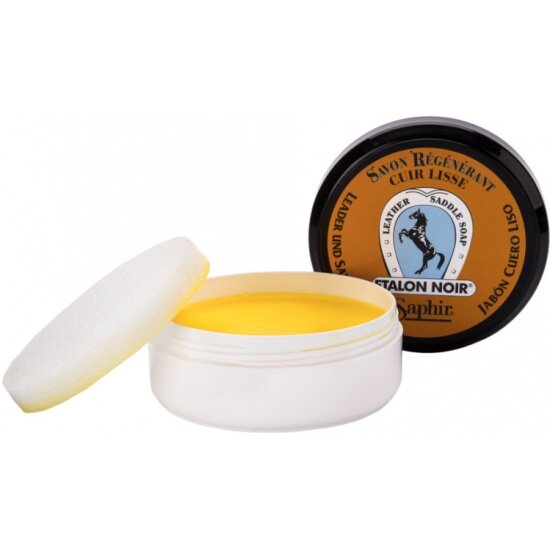 Очиститель-мыло Saphir Etalon Noir SADDLE SOAP sphr0504 для гладкой кожи, 100мл.