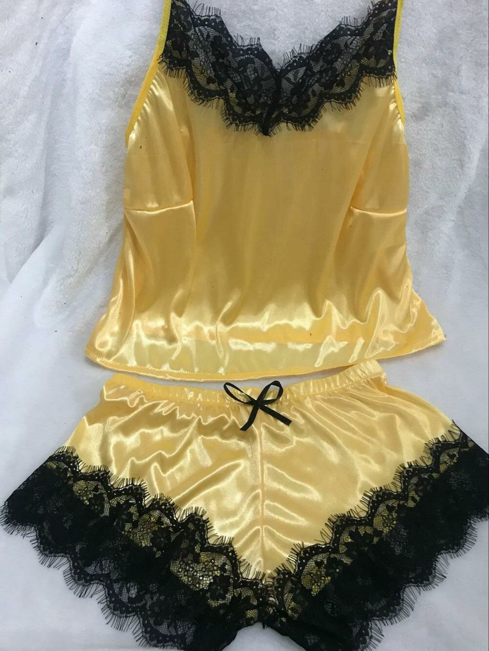 Женское нижнее белье больших размеров, накладные ресницы, комплект из двух предметов домашней одежды