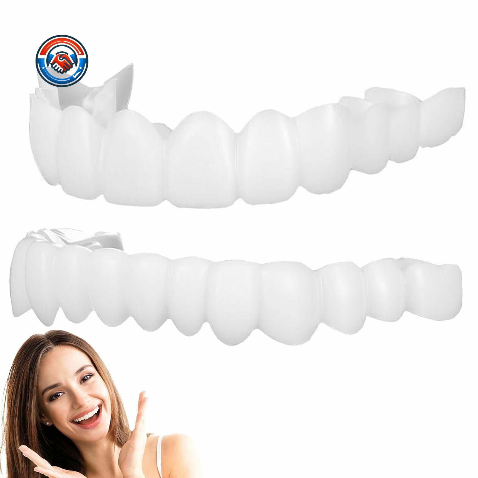 Регулируемые виниры для зубов сверху и снизу, косметические протезы для идеальной улыбки, безопасные и естественно невидимые, Instaveneers