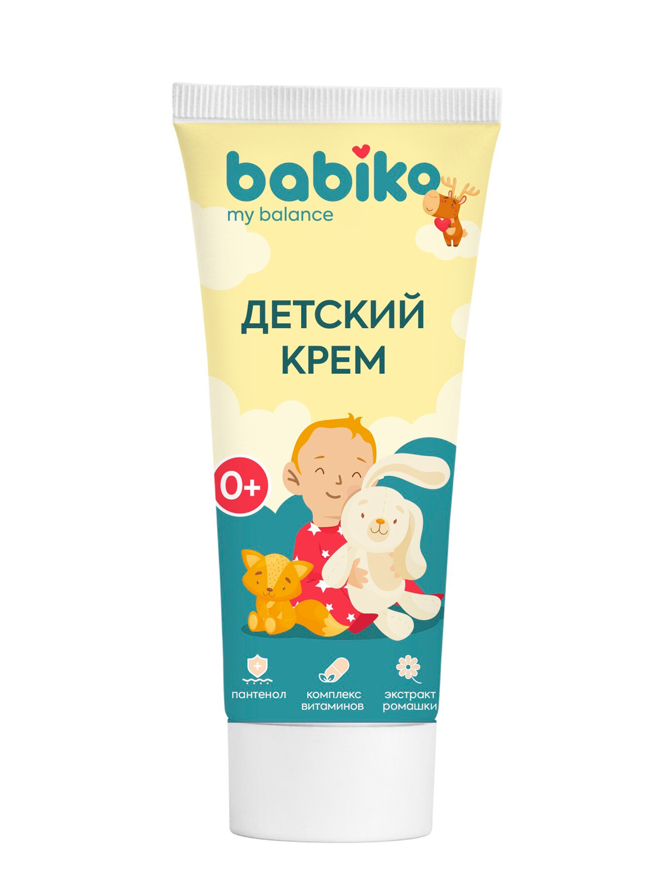 Крем для тела детский Babiko My balance, увлажняющий, с пантенолом и ромашкой, 0+, 75мл