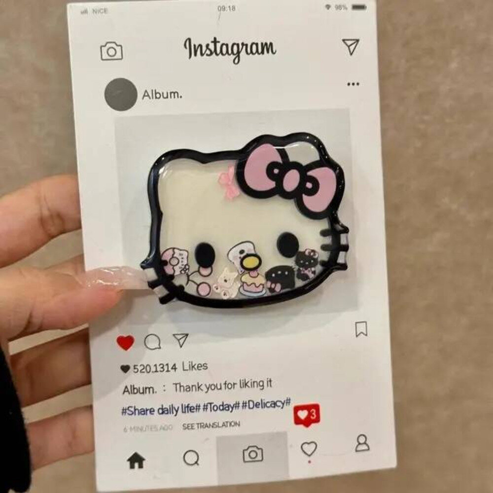 Аксессуары для телефонов Sanrios, аниме, Рождество, Hello Kitty, держатель для мобильного телефона, мультяшный, портативный, масштабируемый, модный, подарок для телефона.