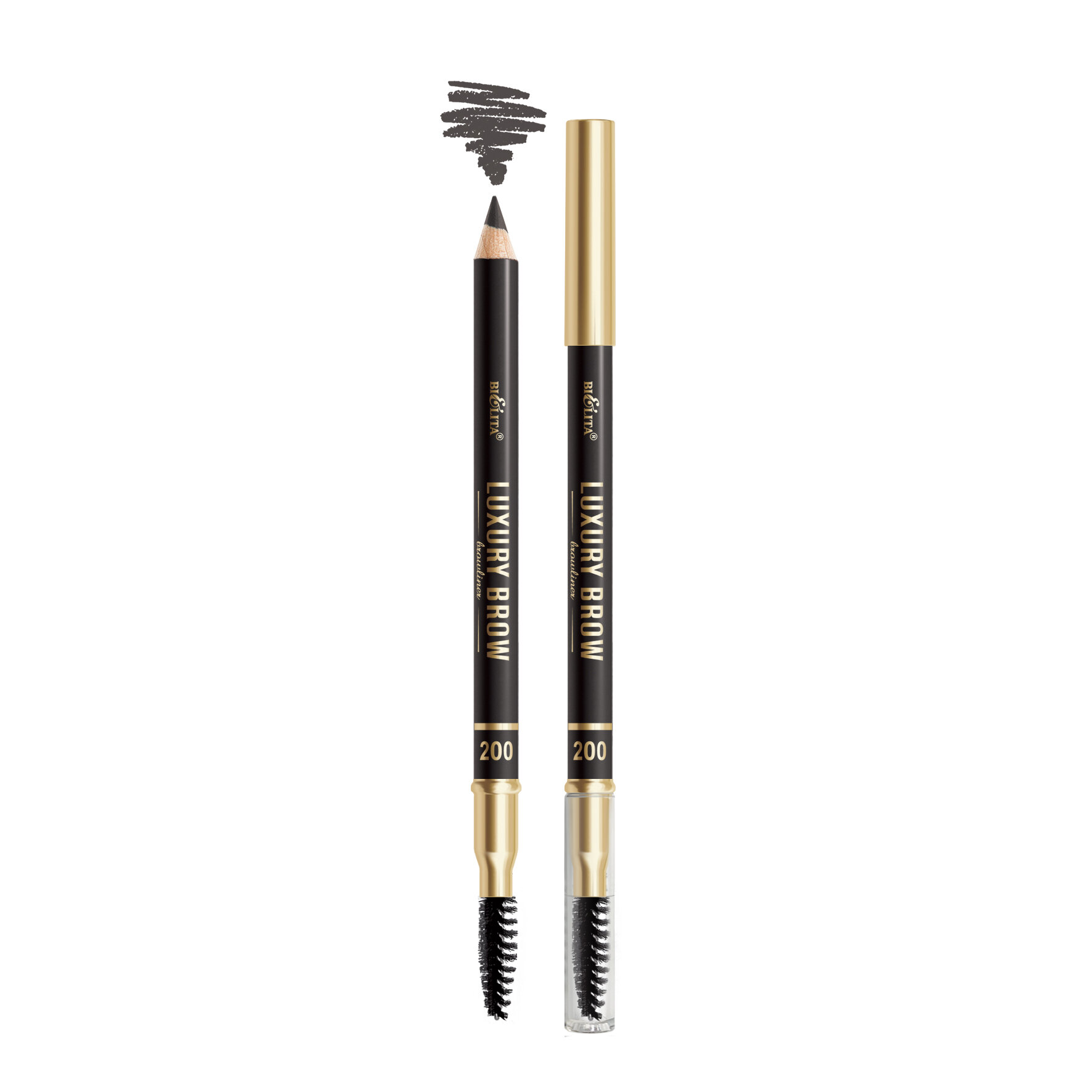 Карандаш для бровей тон 200 таупе «Классик» с щёточкой LUXURY Brow