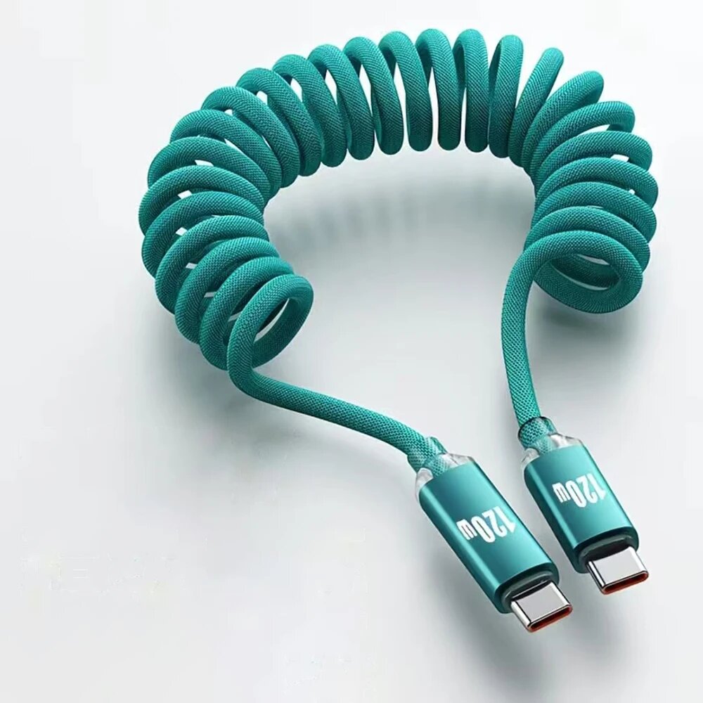 Кабель USB-C на USB-C 1m, C-C green, 120W