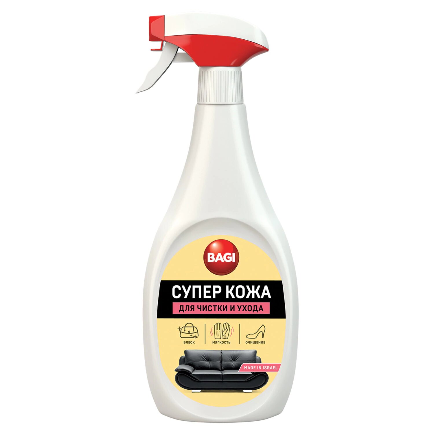 Средство по уходу за кожаными изделиями 400 мл BAGI супер кожа, распылитель