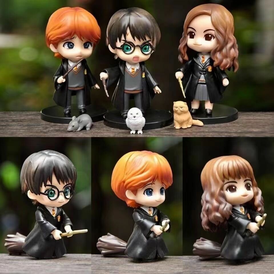 Гарри Поттер Набор ручных кукол, 6 шт.--Ron Weasley/Harry Potter/Hermione Granger