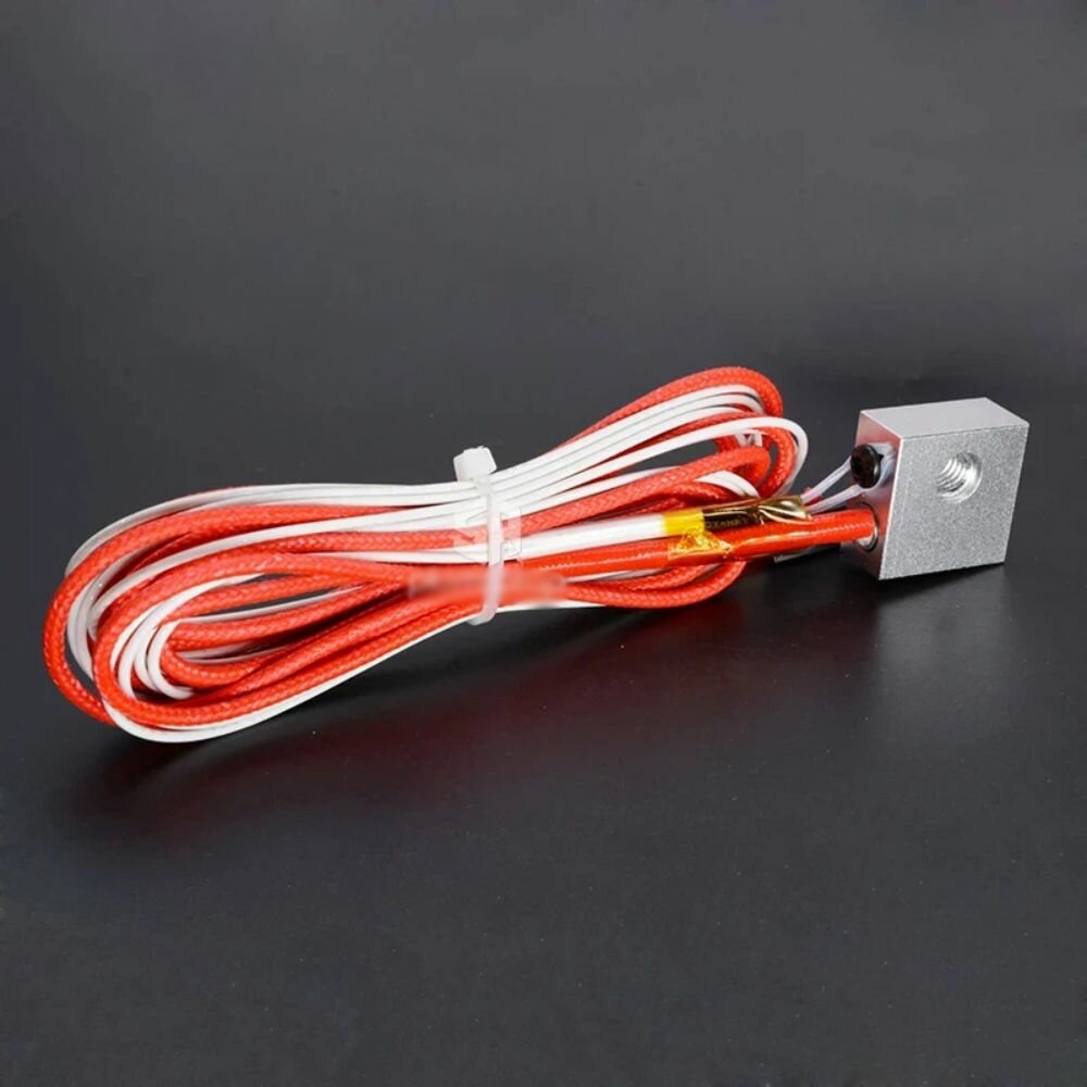 Нагревательный блок для экструдера MK8 V5 J-head Hotend, алюминиевый, 20x20x10 мм, с керамическим терморезисторным нагревателем, 12 В 24 В 40 Вт, для 3D-принтера.