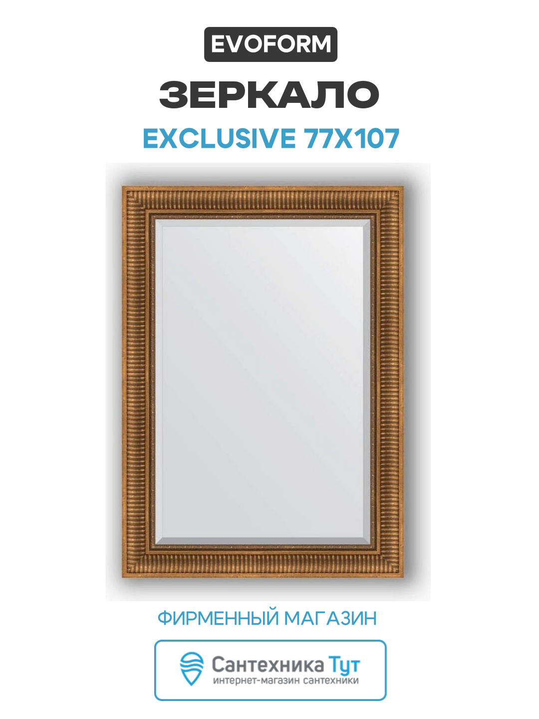 Зеркало Evoform Exclusive 77х107 Бронзовый акведук стекло бронза