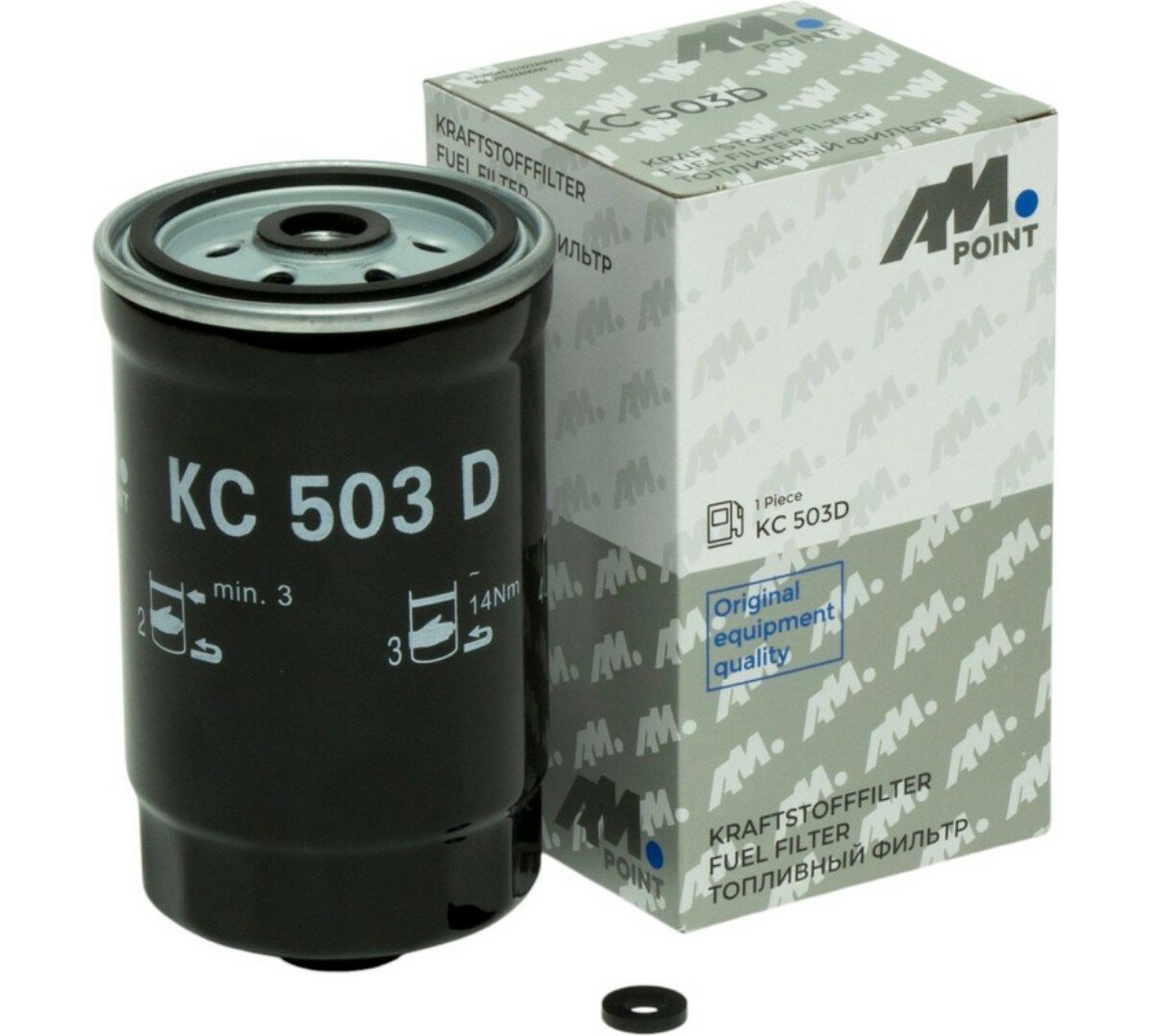 Фильтр топливный AM POINT KC503D, Opel, Kia Santa Fe, I30, i40, Optima, Sorento 1.4, 1.6, 1.7, 2.0 CRDi 2011-