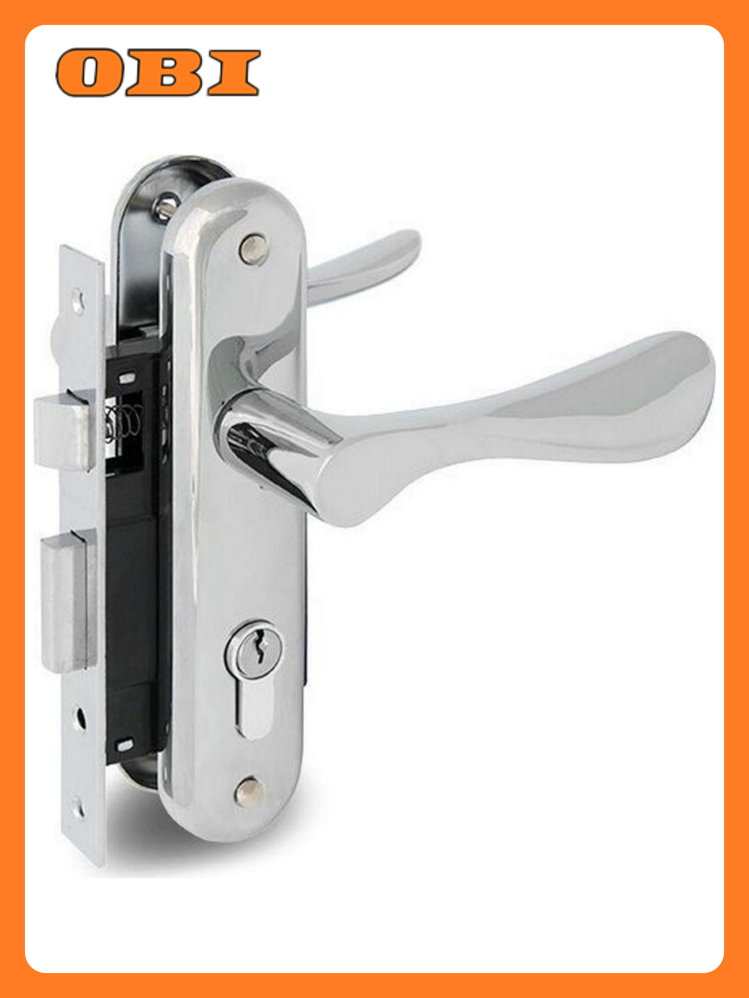 Замок Palladium AL 1618, цилиндровый, серебристый, алюминиевый корпус