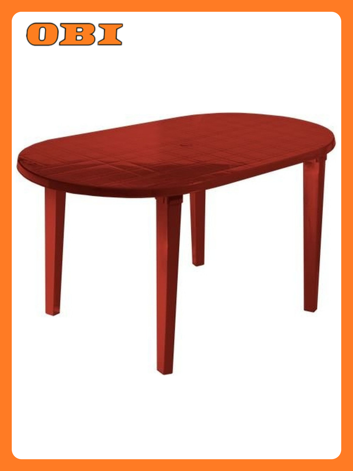 Стол садовый Стандарт Пластик, складной, овальный, 140 см x 80 см x 71 см