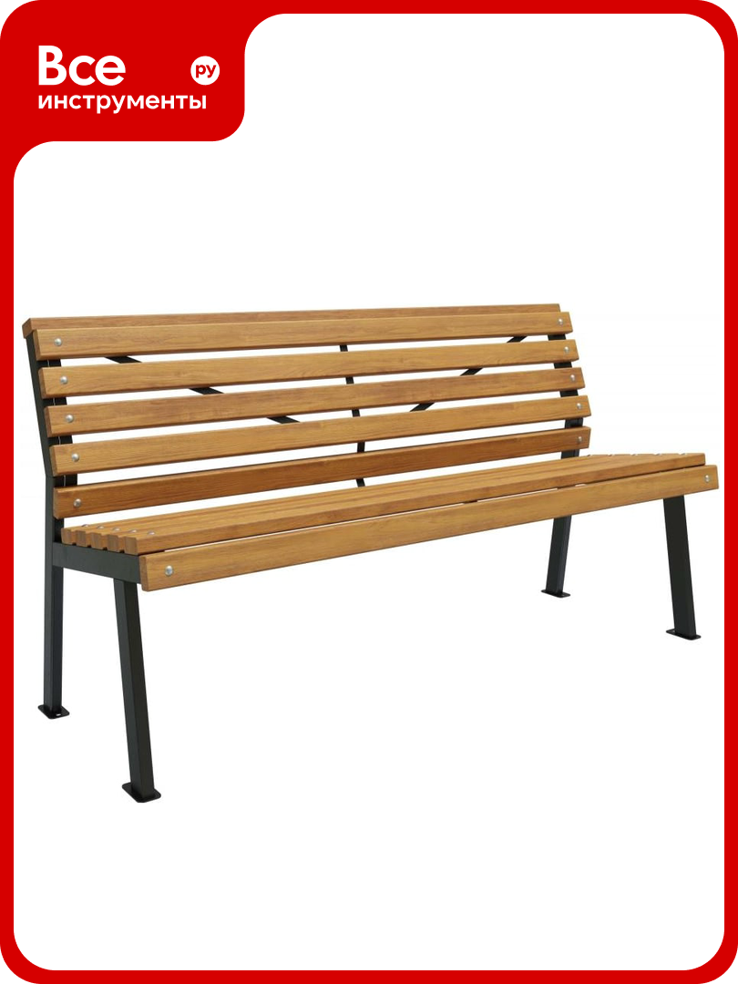 Скамейка без подлокотников Хоббика Модерн 7112, для установки парках скверах детских площадках дачных, деревянный
